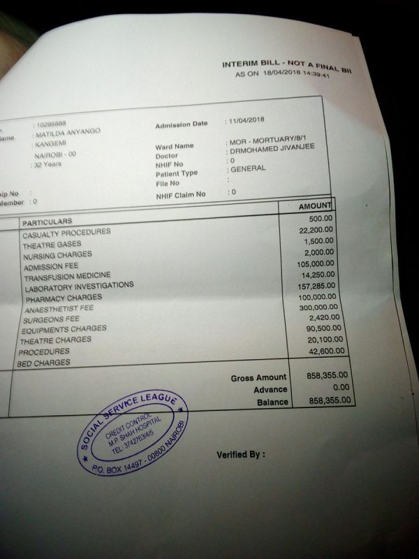 MP Shah Hospital under fire over 'exorbitant' bill - Business Today Kenya