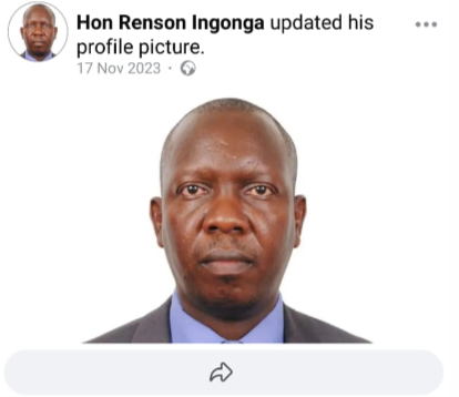 False: This Facebook Account Does Not Belong To DPP Renson Ingonga